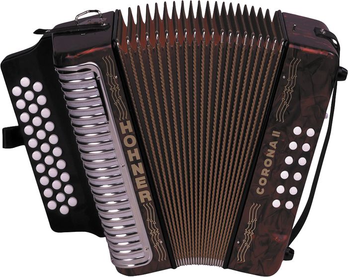 Hohner 3500 Corona Ii Gcf Diatonic Accordion Red Pearl | Musical ...